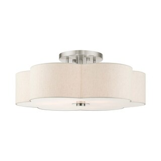 Livex Lighting Solstice 6 Light 28" Wide Semi-Flush Ceiling Fixture - Bed Bath & Beyond - 38069769